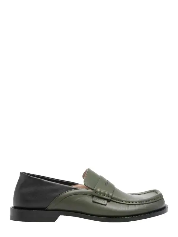 Loewe Panelled Loafers - Green