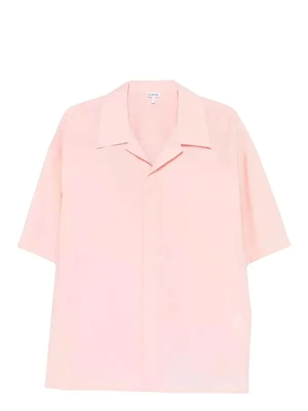 Loewe Short-sleeved Collared Shirt - Pink