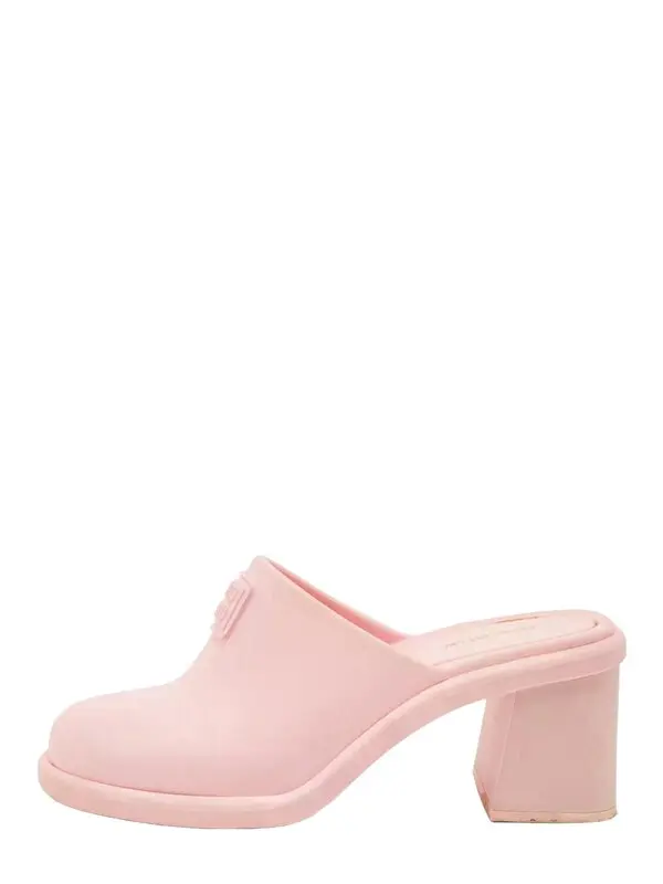Miu Miu Logo-embossed Mules - Pink
