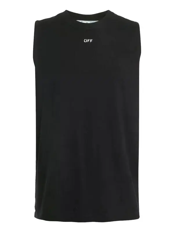Off-White Logo Sleeveless Tank Top - Black