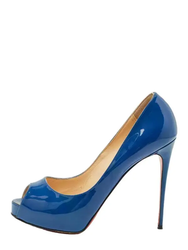 CHRISTIAN LOUBOUTIN Prive Peep-toe Pumps - Blue