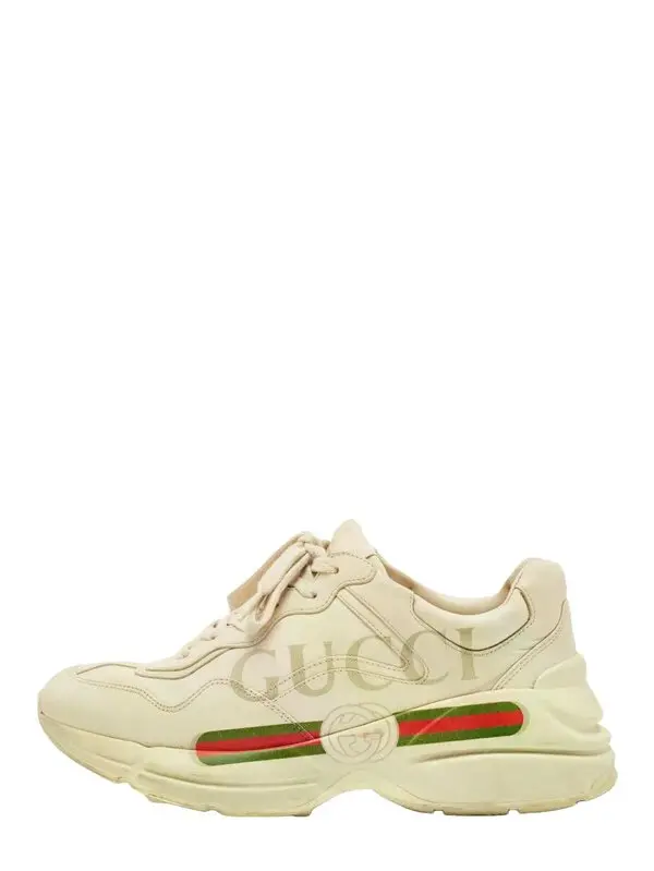 Gucci Rhyton Leather Sneakers - Neutrals