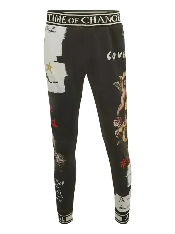 Dolce & Gabbana Printed Trousers - Black