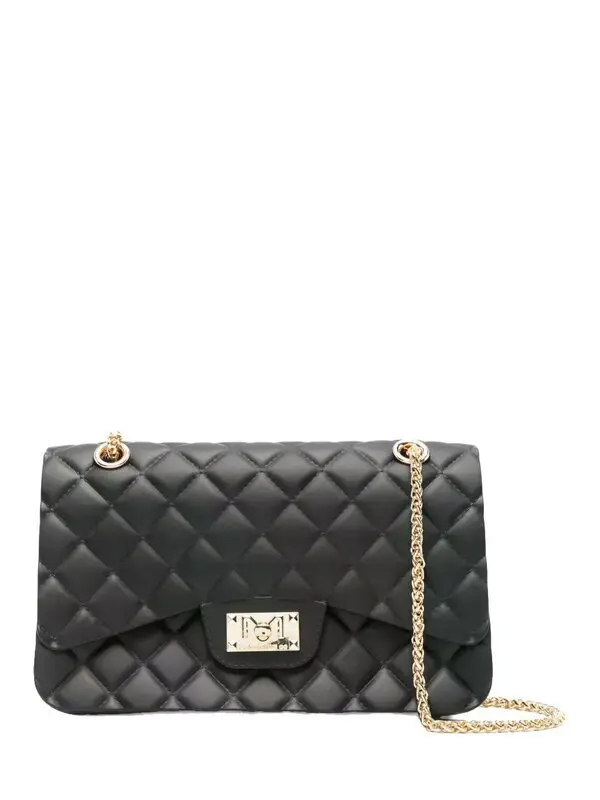MARC ELLIS Quilted Satchel Bag With Chain Strap - Black