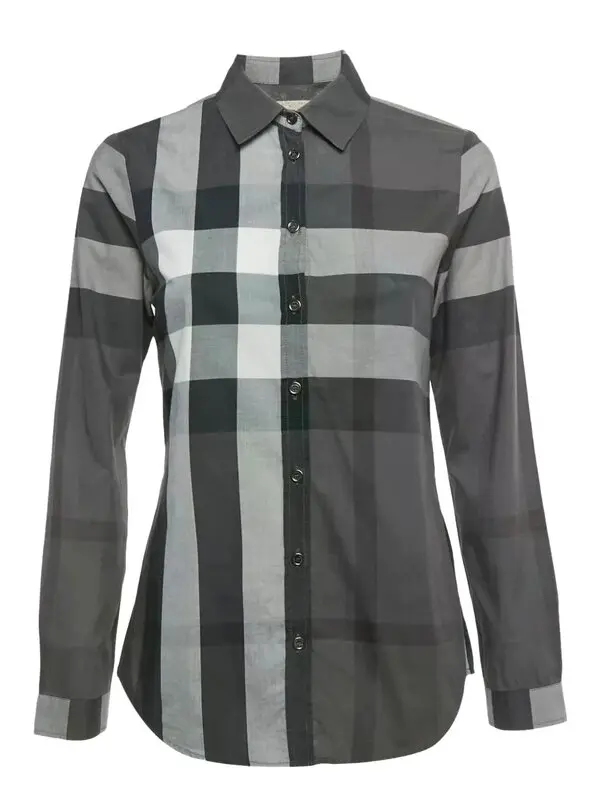 Burberry Checked-pattern Shirt - Grey