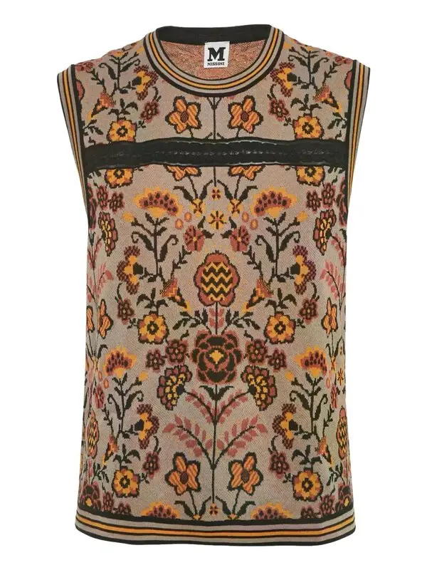 Missoni Floral Sleeveless Vest - Neutrals