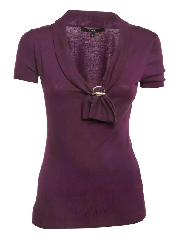 Gucci Jersey Neckline T-shirt - Purple