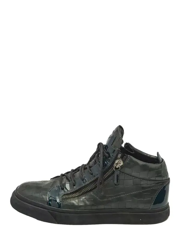 GIUSEPPE ZANOTTI Kriss Leather High-top Sneakers - Green