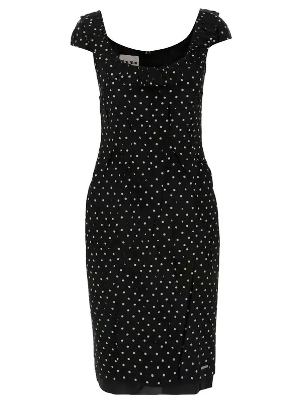 Miu Miu Polka Dot Dress - Black