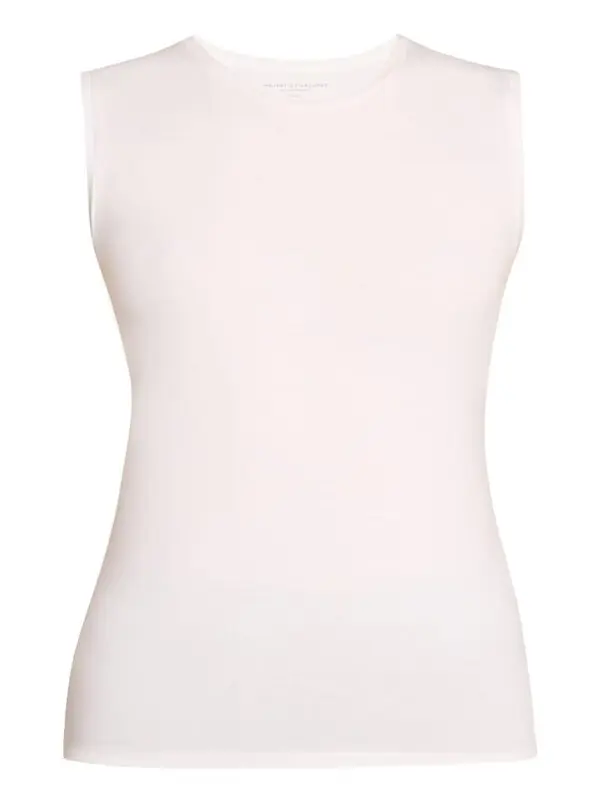 Majestic Filatures Soft Touch Sleeveless Crew - Blanc