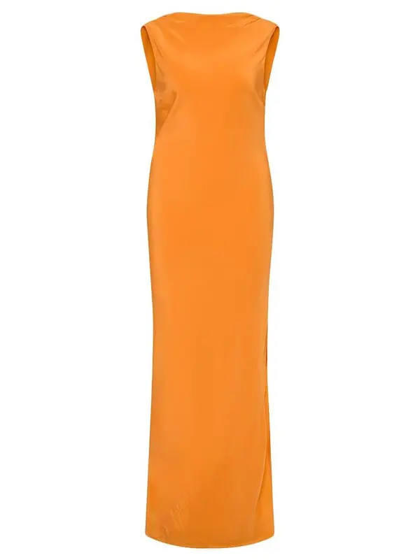 Sir The Label Isla Cowl-back Silk Gown - Orange