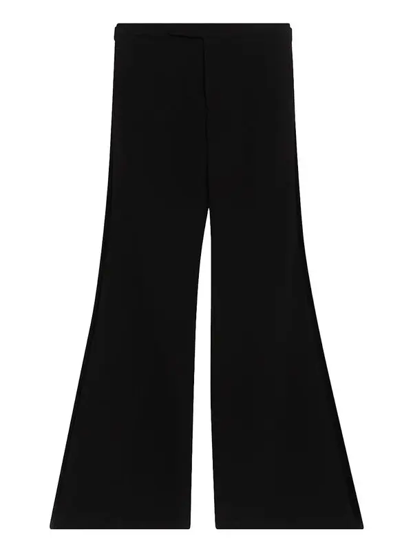 SERGIO HUDSON Velvet Stripe Crepe Trousers - Ebony