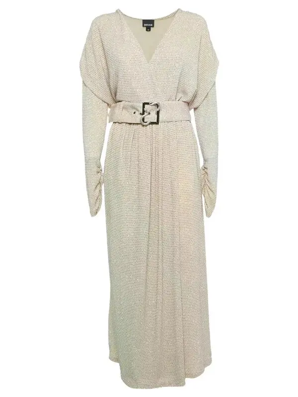 Just Cavalli Belted Maxi Dress - Neutrals