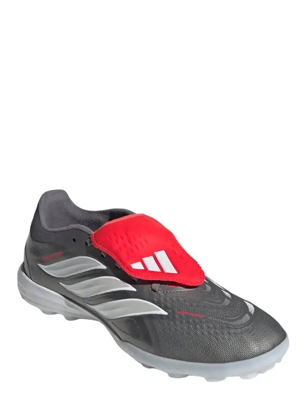 Adidas Predator Pro Fold-over Tongue Turf Soccer Shoes - Iron Metallic / Zero Metalic / Lucid Red