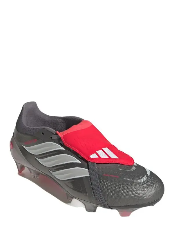 Adidas Predator Pro Fold-over Tongue Firm Ground Soccer Cleats - Iron Metallic / Zero Metalic / Lucid Red
