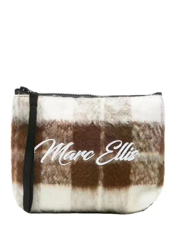 MARC ELLIS Check Pattern Clutch - White