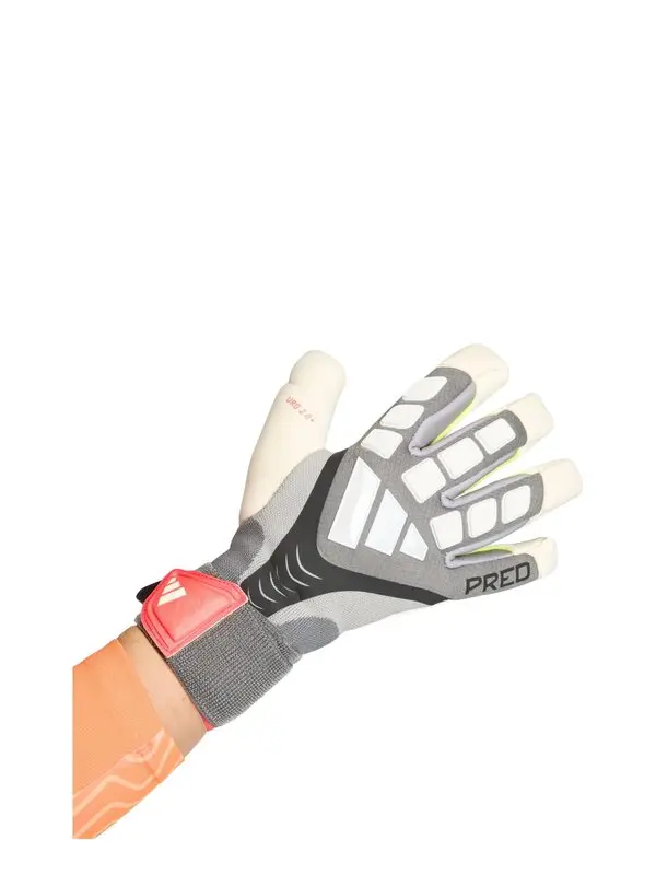 Adidas Predator Goalkeeper Glove Pro Hybrid Strap - Iron Metallic / Black / Lucid Red