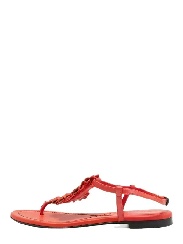 Bottega Veneta Leather Sandals - Red