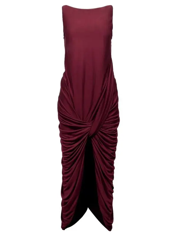 Loewe Draped Long Dress - Red