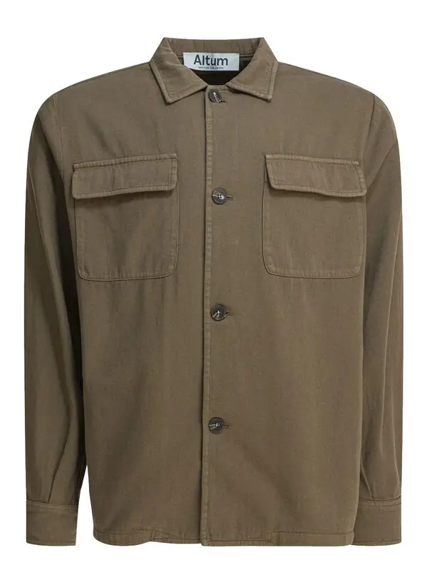ALTUM Cotton Canvas Overshirt Jacket - Green