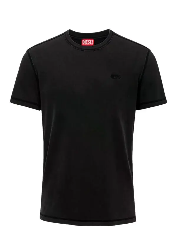 DIESEL® T-adjind-new Logo Appliqué T-shirt - Black