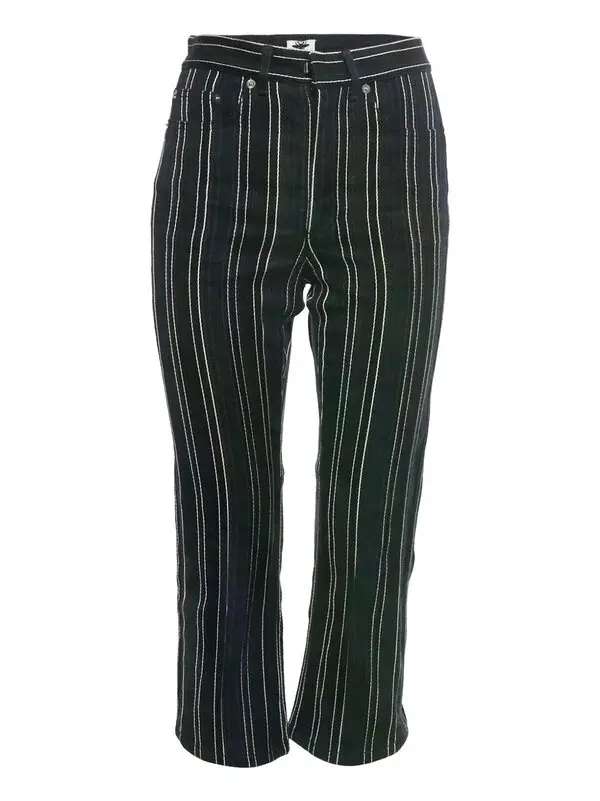 Dior Striped Flared Jeans - Blue