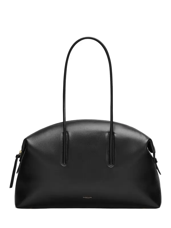 DEMELLIER The Stockholm Bowling Bag - Black Fine Grain