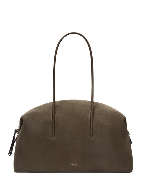 DEMELLIER The Stockholm Laptop Bag - Hazel Suede & Hazel Smooth