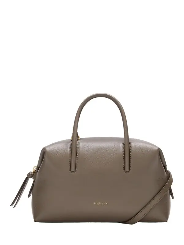 DEMELLIER The Stockholm Bag - Dark Taupe Fine Grain