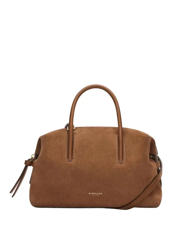 DEMELLIER The Stockholm Bag - Deep Tan Suede & Deep Tan Smooth
