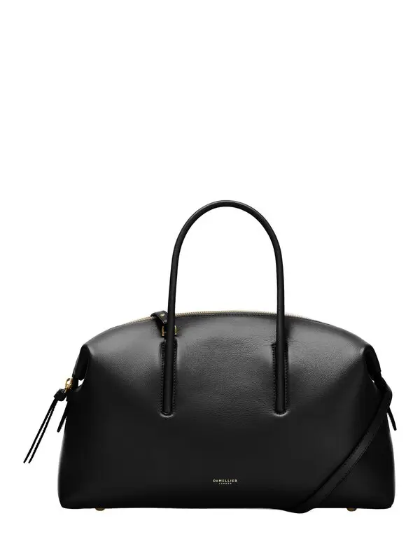DEMELLIER Stockholm Handbag - Black Fine Grain