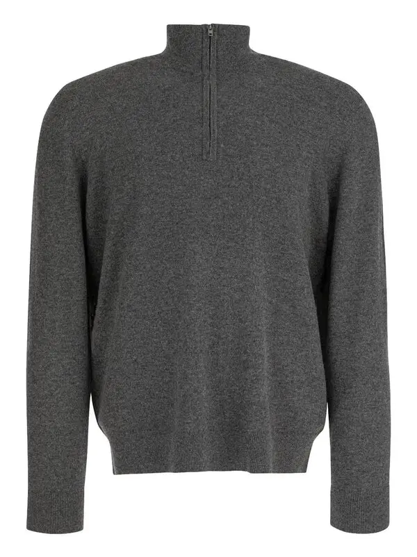 Vince Cashmere Half-zip Sweater - Grey