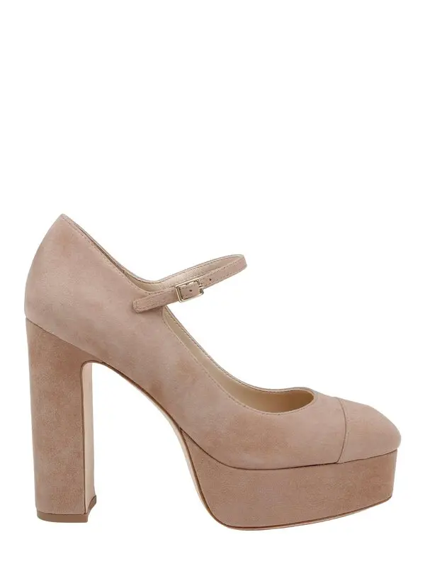 L'Agence Lilles Platform Pump - Cappuccino Suede
