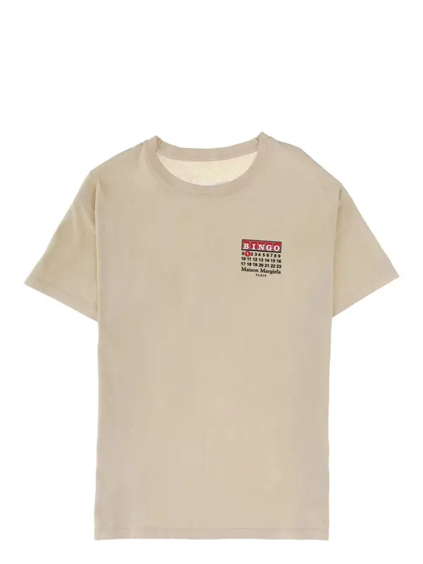 MAISON MARGIELA Relaxed Fit Bingo T-shirt - Beige