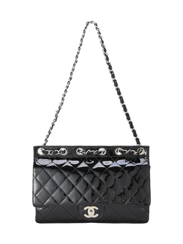 Chanel Patent Leather Flap Bag - Black