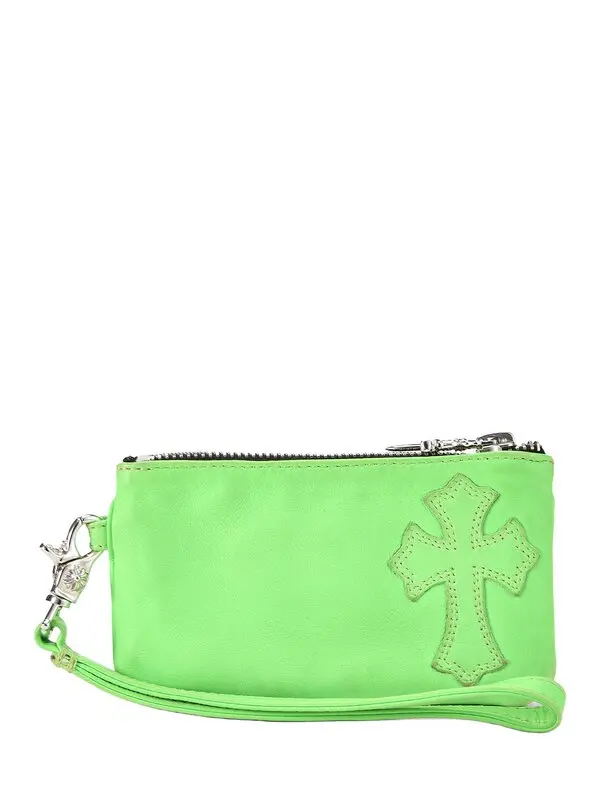 Chrome Hearts Leather Wristlet - Green