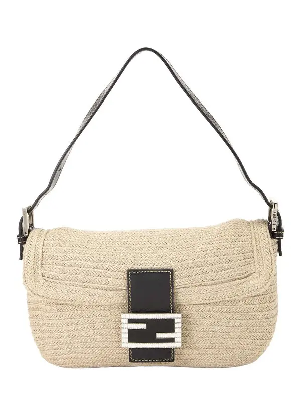 Fendi Woven Baguette - Beige