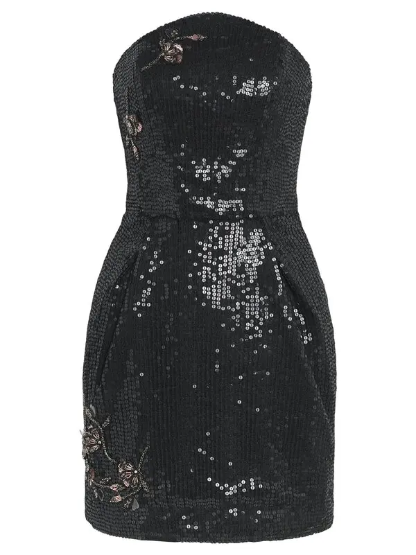 Sabina Bilenko Ivonne Sequin Mini Dress - Black