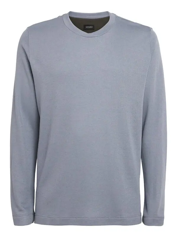 Hanro Modal-wool Woolen Comfort Long-sleeve T-shirt - Grey