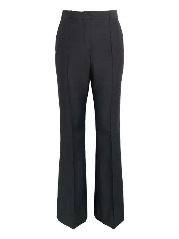 Brioni Wool-silk Flared Trousers - Black