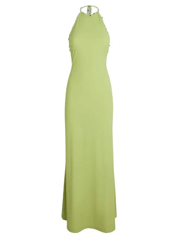 Christopher Esber Embellished Quartz Maxi Dress - Green