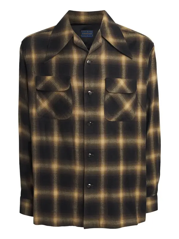 Kapital Cotton-blend Check Shirt - Gold