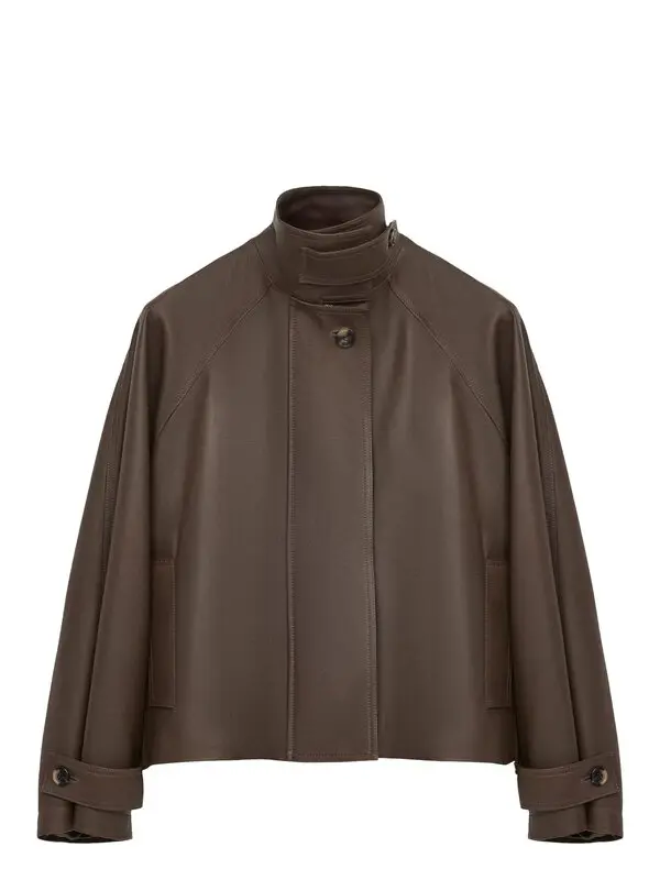 Loewe Calfskin Funnel-neck Jacket - Green