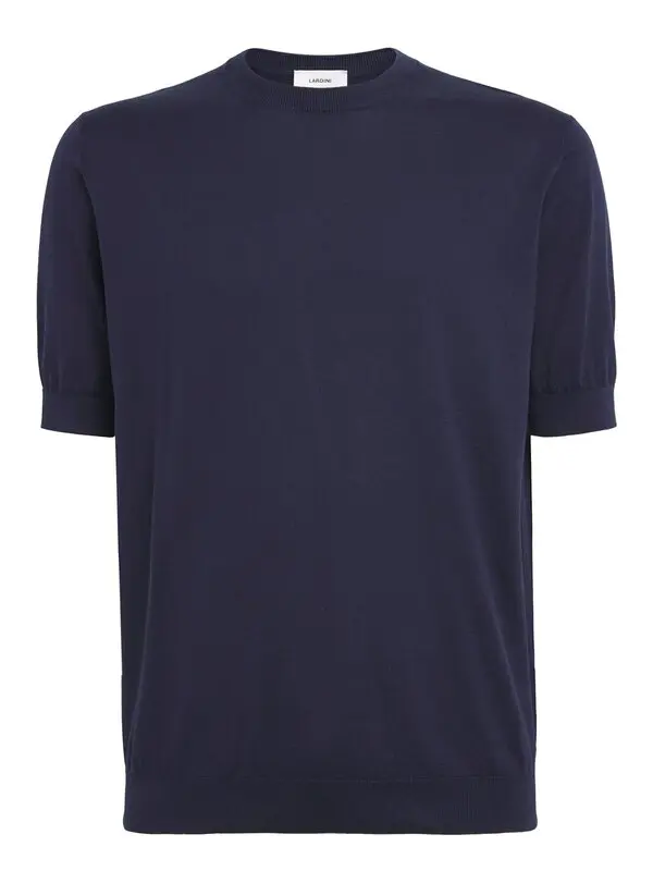 LARDINI Cotton Jersey T-shirt - Navy