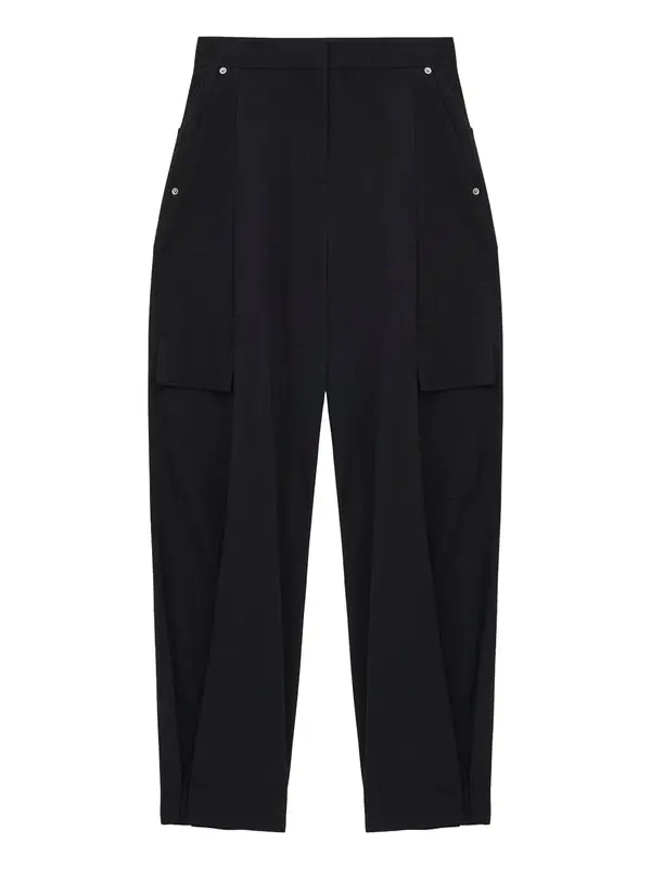 Loewe Wool-blend Cargo Trousers - Black
