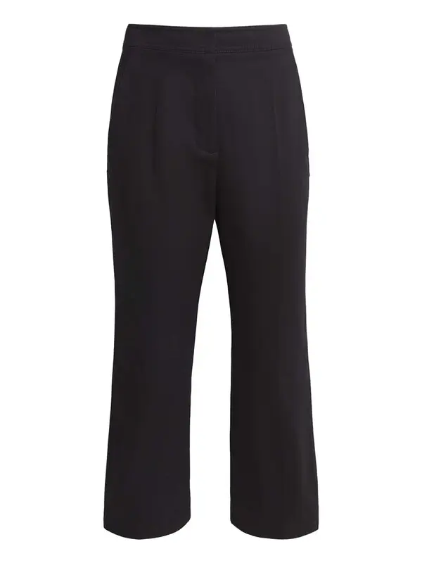 Giambattista Valli Cotton Twill Straight Trousers - Black