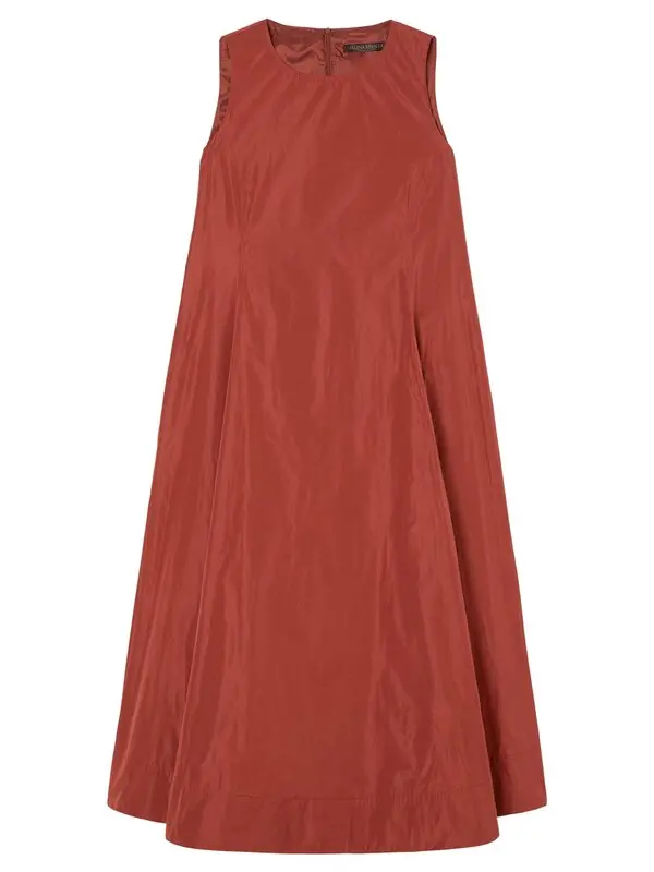Marina Rinaldi Taffeta A-line Maxi Dress - Brown