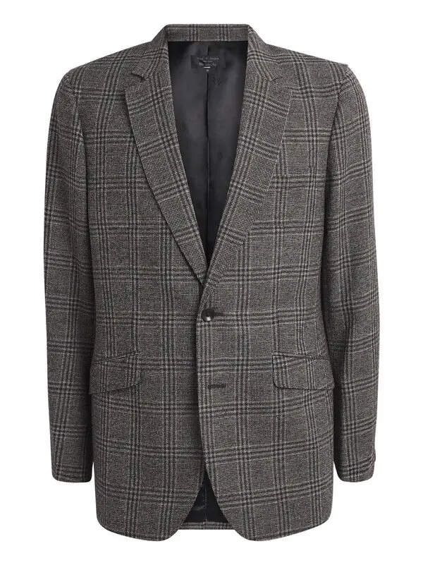 Rag & Bone Wool Plaid Blazer - Brown