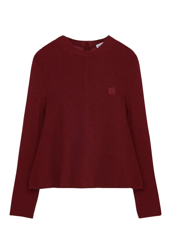 Loewe Cashmere-blend Button-up Sweater - Burgundy