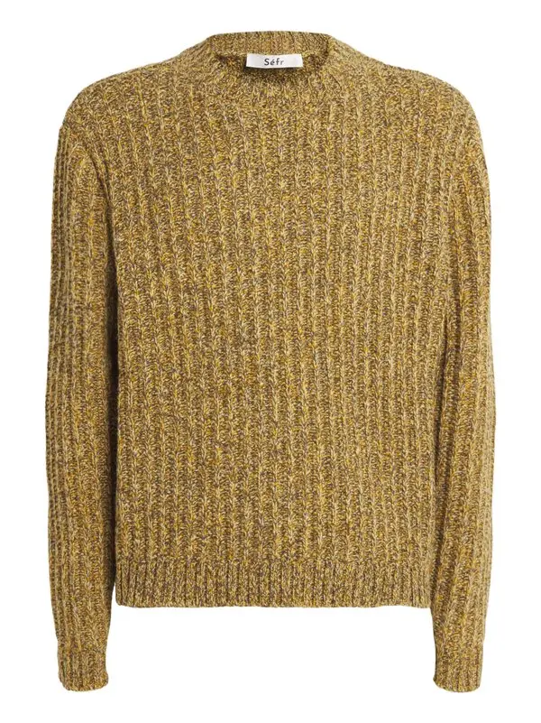 Séfr Flecked Wool Pullover Sweater - Yellow